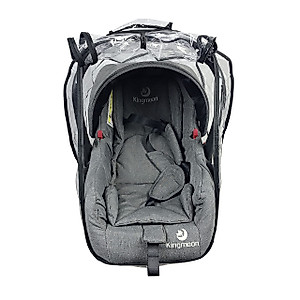 Baby Car Seat Rain Cover Universal Weather Shield Waterproof,Easy Access Zipper,Side Ventilation,EVA Material,Newborn Infant Child Travel Accessories