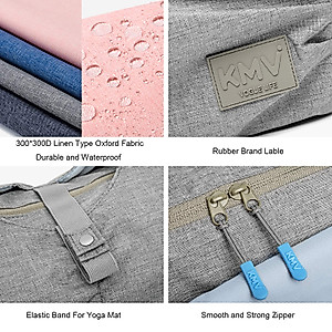 Y.U.M.C. Travel Yoga Gym Bag for Women, Carrying Workout Gear, Makeup, and Accessories, Shoe Compartment and Wet Dry Storage Pockets（Medium，Grey）