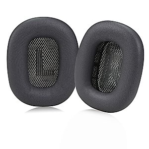 Sinowo Ear Cushions for Apple AirPods Max Headphones Replacement Leather Earpads Sweat Proof Ear Cups Cushion Easy to Install with Magnet, Protein Leather and Memory Foam(Black)