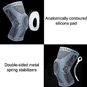 OTCPP Volleyball Knee Pads,Knee Pads with Patella Gel Pad and Strap Fixation，Knee Support Bandage,Black (Small)