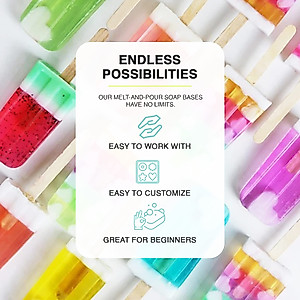 Saponify - 2Lb Coconut Milk Melt and Pour Soap Base, Skin-Moisturizing Natural Coconut Soap Base, Easy to Use Glycerin Soap Base for Soap Making