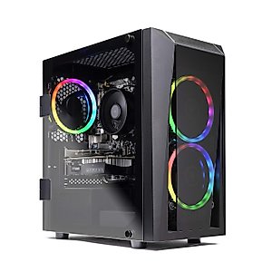 SkyTech Blaze II Gaming Computer PC Desktop – Ryzen 5 2600 6-Core 3.4 GHz, NVIDIA GeForce GTX 1660 TI 6G, 500G SSD, 8GB DDR4, RGB, AC WiFi, Windows 10 Home 64-bit