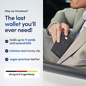 TRAVANDO Mens Slim Wallet with Money Clip AUSTIN RFID Blocking Bifold Credit Card Holder for Men with Gift Box