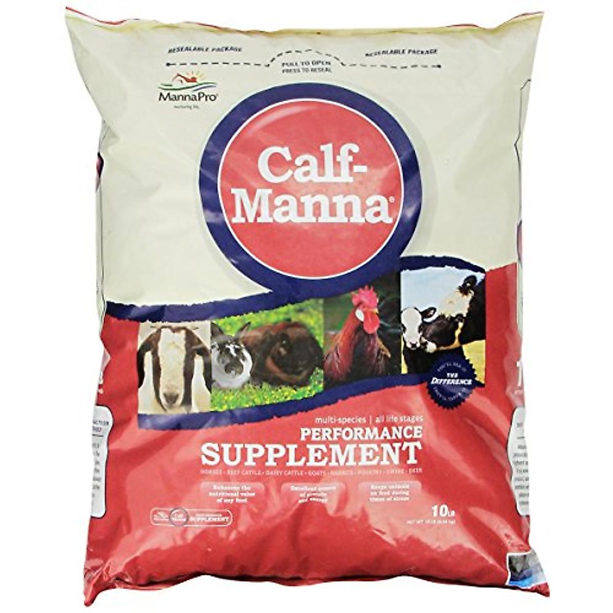 Manna Pro 0093982232 Calf-Manna Ultimate Multi-Species Performance for Animals, 10-Pound
