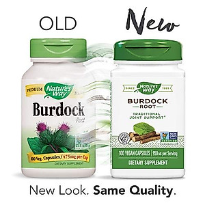 Nature's Way Burdock Root 475 mg per capsule,100 Count (Pack of 2)