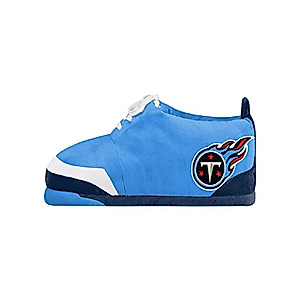 FOCO Tennessee Titans Plush Sneaker Slipper - Mens Large