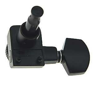 KAISH Black 2 Pin Locking Tuners Tuning Keys Pegs Machine Heads for American Stratocaster/Telecaster Strat/Tele