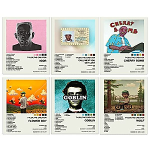 Tyler The Creator Poster Set of 6-11x14 inches Album Cover Posters - By Herzii Prints, Aesthetic Posters Wall Art for Room - Teen and Girls Dorm Decor, Rapper Music Posters -UNFRAMED