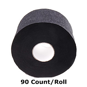 Barber Neck Strips - 5 Rolls 500 Pieces Black, Disposable & Flexible Paper for Hair Cutting, Salon Supplies, Water Resistant and Self-Adhering