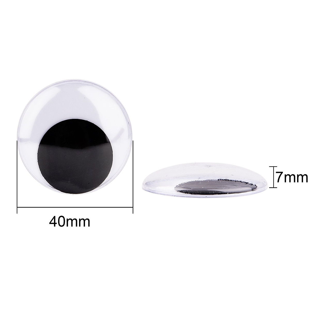 Sunmns 1.6 Inch Wiggle Eyes with Self Adhesive, 12 Pack