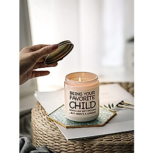 Gifts for Father from Daughter and Son, Being Your Favorite Child Candle, Birthday Father's Day Mother’s Day Gift for Mom (White)
