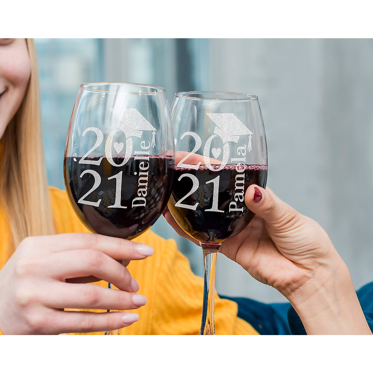 Graduation Stem ONE Wine Glass 2021 Mastered It College High School Grad Student Custom Gift Him Her Keepsake Party Favors Graduates Best Friend