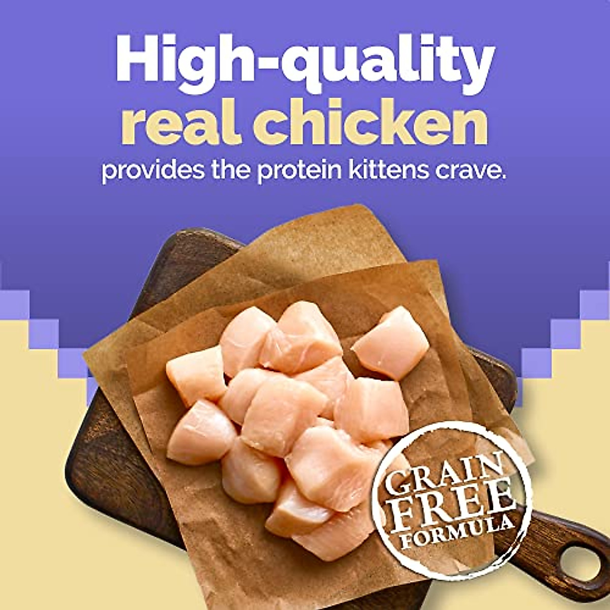 Blue Buffalo Cat Food for Kittens, Natural Chicken Recipe, High Protein, Dry Cat Food, 5 lb bag