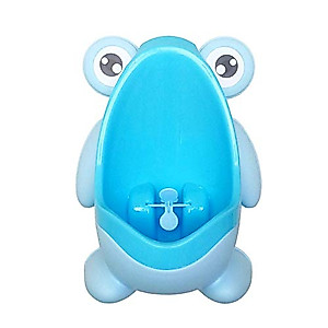 Perezy Baby Boy Urinal Infant Toddler Cartoon Frog Wall-Mounted Hook Potty Toilet Training Stand Vertical Boys Pee Toilet-, Blue