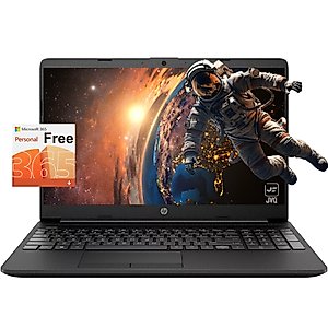 HP Laptop, 15.6/'' HD Screen, Intel Pentium Silver N5030 4 Cores Processor, 16GB Memory, 1TB SSD, 1-Year Office 365, Webcam, USB-C, HDMI, Wi-Fi, SD Card Reader, Windows OS, Black, JVQ MP (15T)