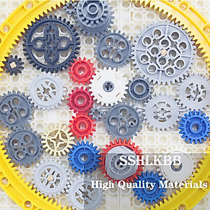 496 Pcs Technical Parts Building Blocks Gears Axle Pin Connector Compatible with Major Brand Toy Technical Cam Worm Cogs Gears Steering Parts Differential Engine Kit MOC Pieces for Replacement