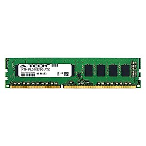 A-Tech 8GB Replacement for Kingston KTH-PL316E/8G - DDR3 1600MHz PC3-12800 ECC Unbuffered UDIMM 2rx8 1.5v - Single Server Memory Ram Stick (KTH-PL316E/8G-ATC)