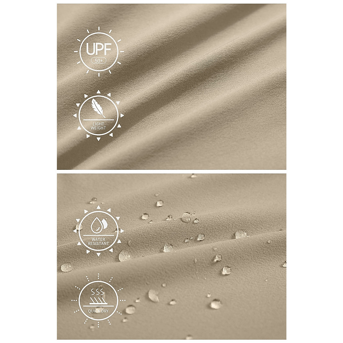 AFITNE Women's Hiking Shorts Quick Dry Lightweight Golf Active Water Shorts with Pockets for Summer Work Outdoor Camping Fishing Khaki M