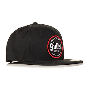 Sullen Men's Tattoo Lifestyle Factory Snapback Adjustable Hat (Black/Red)