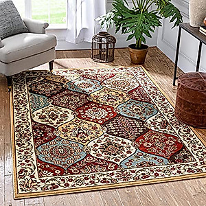 Well Woven Barclay Wentworth Panel Ivory Traditional Area Rug 5'3" X 7'3"