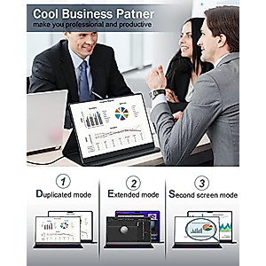 Feiasia Portable Monitor Extremely Slim&Lightweight 15.6 Inch 1080P USB-C Laptop Monitor HDMI Computer Display Gaming Monitor with Smart Cover&Speakers Travel Monitor for Laptop PC Mac Phone Switch