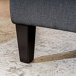 Christopher Knight Home Emmie Mid-Century Modern 5-Piece Sectional Sofa, Dark Grey / Dark Brown