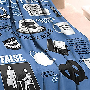The Office Blanket Micro Flannel Blanket Super Soft Plush Fuzzy Throw Blanket for Bed/Livingroom/Travel/Outdoor/Office 40x50 Inch