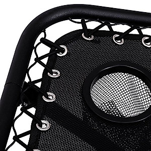 Giantex 3 PCS Zero Gravity Chair Patio Chaise Lounge Chairs Outdoor Yard Pool Recliner Folding Lounge Table Chair Set (Black)