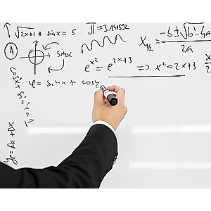 Amazon Basics 12-Pack Low-Odor Chisel Tip Dry Erase Whiteboard Markers, Black