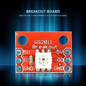 Pinsofy Sturdy 5Pcs Led Module, Convenient Ws2812 Board, for 5050 Led DIY USB Power Supply/Breadboard Design