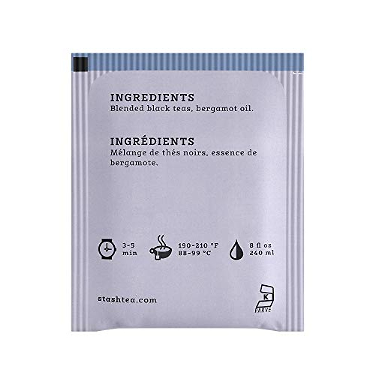 Stash Tea Earl Grey Black Tea, Box of 100 Tea Bags (Packaging May Vary)