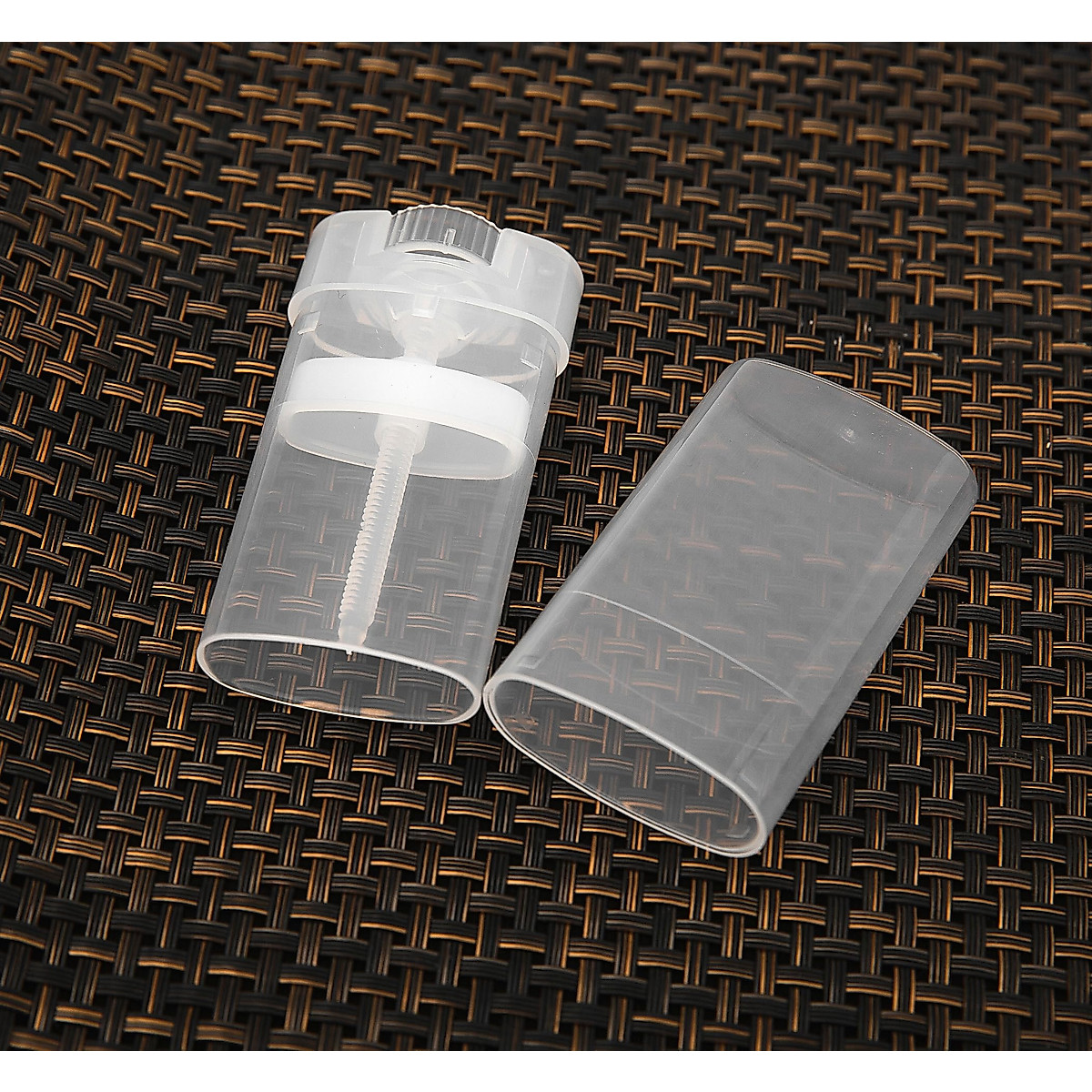 Xiboya textile Empty Oval Deodorant Lip Lipstick Balm Tubes Containers Plastic 20PCS 15ML Transparent (15ml, Transparent)