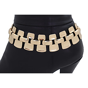 Women Fashion Jewelry Boot Bracelet Mesh Metal Chain Links Heels Shoe Charm Gold Color