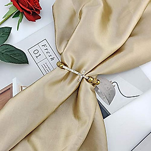 BOCAR Metal Plated Sideways Crystal Cross Bangle Charm Beads Stretch Bracelet(ZP-gold hematite)