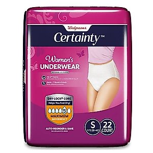 Walgreens Certainty Women's Underwear Maximum Absorbency Small 22.0ea