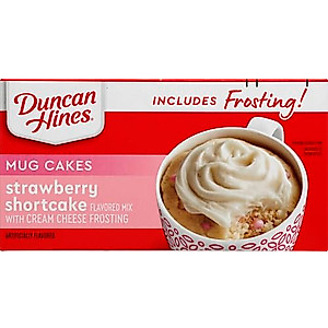 Duncan Hines Mug Cakes Strawberry Shortcake Flavored Mix with Cream Cheese Frosting, 13.3 oz
