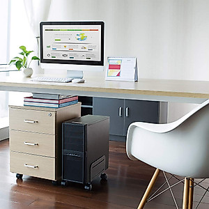 HumanCentric PC Stand – Computer Tower and CPU Stand Cart | Adjustable and Mobile PC Holder with Wheels