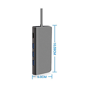 XUNMAIFHB Portable Docking Station,Type-C 8-in-1 Docking Station usb3.0 hub Computer HDMI Converter HDMI 4k, USB 3.0, SD/TF, Type-c, RJ45 Fast Transmission