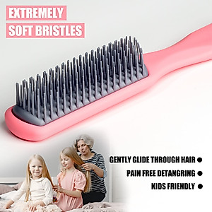 4Pcs Paddle Hair Brushes,Women Detangling Hair Comb Set,Suitable for Kids Girls Long Curly Wet or Dry Hair,Hairbrush for Men Short Thick Thin Wavy Hair