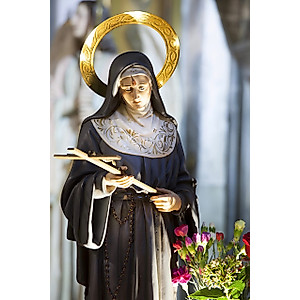 SAINT RITA FROM CASCIA MEDAL - THE PATRONESS OF LOST AND IMPOSSIBLE CAUSES - 100% MADE IN ITALY (Round Shape)