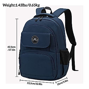 Mygreen Printed Dual Compartment 15.6 inch Laptop & Tablet Backpack for School, Travel, & Work, Purple, Laptop Campus Backpack Dark Blue