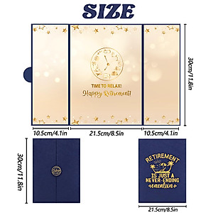 Trgowaul Retirement Party Decorations, Happy Retirement Guest Book Alternative, Blue Gold Happy Retirement Signature Book, Funny Card Congrats Retired Party Supplies Gifts Sign for Men Women Coworkers