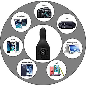 NDLBS 2Pack USB Car Charger,2-in-1 Portable USB Car Charger with Foldable Plug Wall Charger Compatible with iPhone X XR XS 7 8 Plus Note 8 9 Galaxy S8 S9 Plus LG Pixel