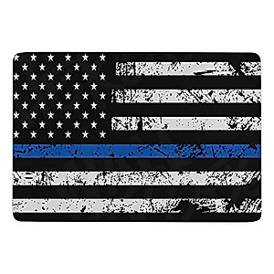 NiYoung Bedroom Living Room Kitchen Extra Large Area Rug Home Art - Thin Blue Line Flag Police Floor Mat Doormats Quick Dry Tub Shower Bath Rug Exercise Mat Throw Rugs Carpet