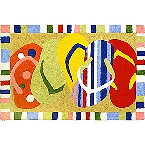 Multi-Colored Sandals Flip Flops JellyBean Accent Rug