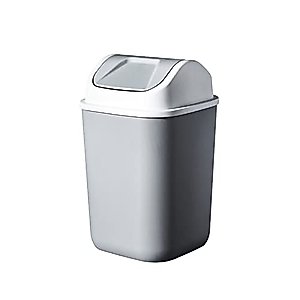 Trash Bin Trash Can Wastebasket Trash Can with Swing Lid,Garbage Can Wastebaskets for Bathroom Bedroom Office Kitchen Dormitory Hotel Restaurant Garbage Can Waste Bin (Color : OneColor, Size : CH)