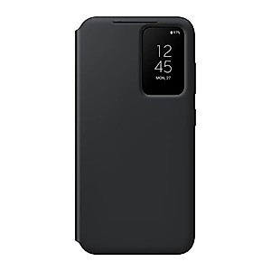 SAMSUNG Galaxy S23 S-View Wallet Phone Case, Protective Cover w/Card Holder Slot, Finger Tap Clear Window, US Version, EF-ZS911CBEGUS, Black