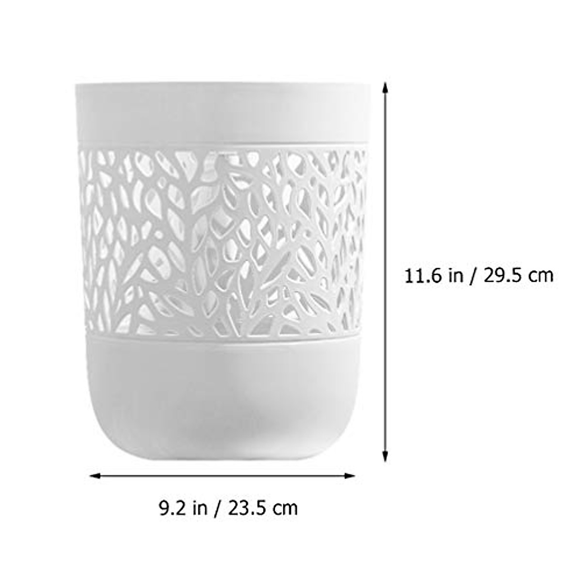 YARNOW Bathroom Trash Can Round Plastic Small Trash Can Wastebasket Garbage Storage Bin for Office Bathrooms Powder Rooms Kitchens Supplies 16L