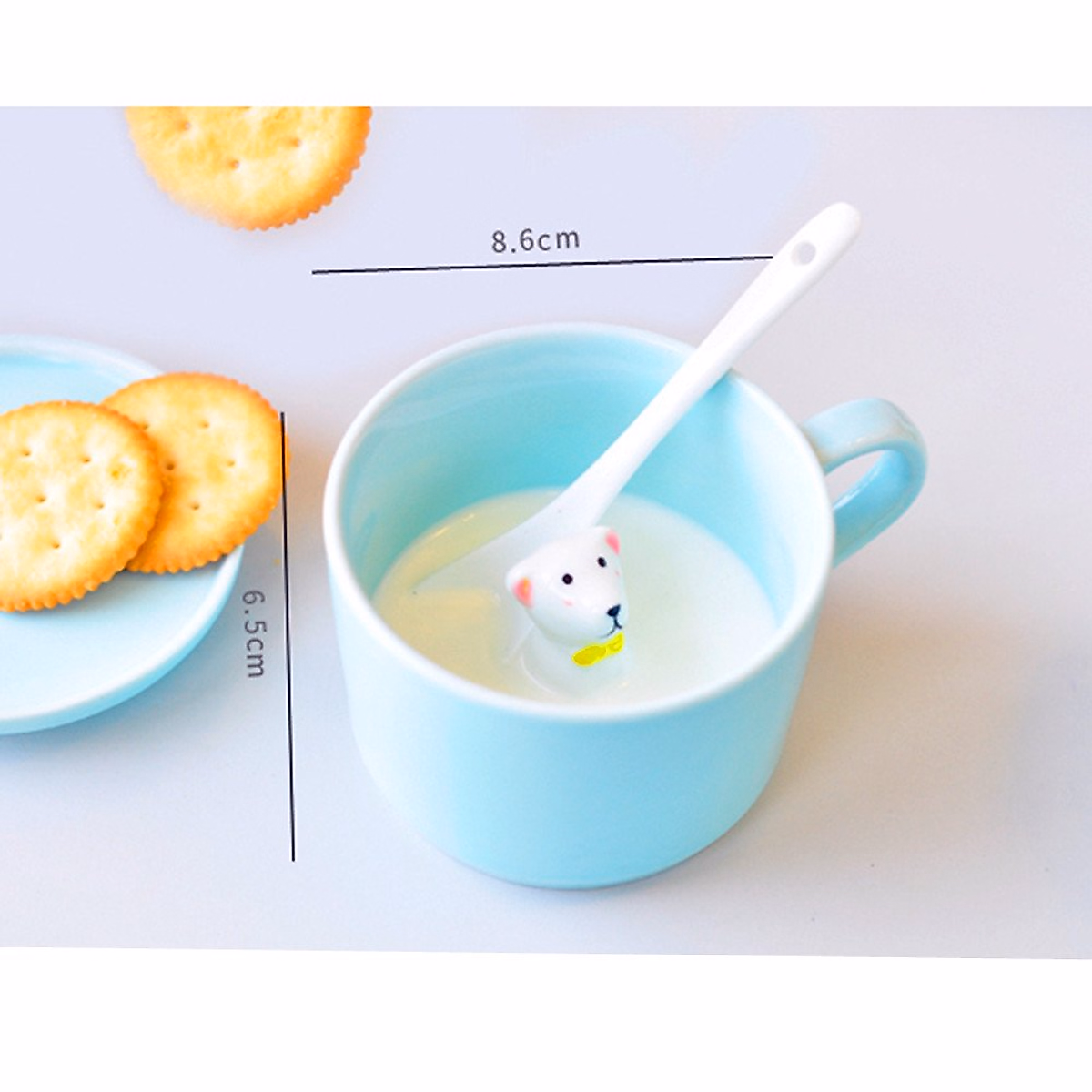 ZaH 3D Mug Animal Inside Cup Cartoon Ceramics Figurine Teacup for Boys Girls Kids Women Men Coffee Mug (8 oz Panda)