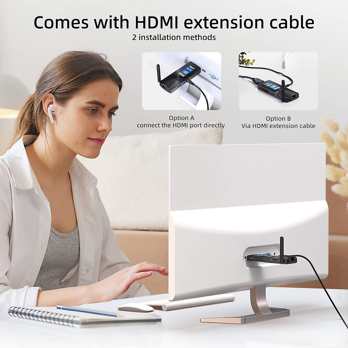 MeLE PCG02 Mini PC Stick Fanless Windows 11 Pro J4125 8GB/256GB, Mini Computer Stick HDMI 4K 2.4G/5G Wi-Fi 5 BT4.2 Gigabit Ethernet Micro PC on Business Industrial IoT Digital Signage